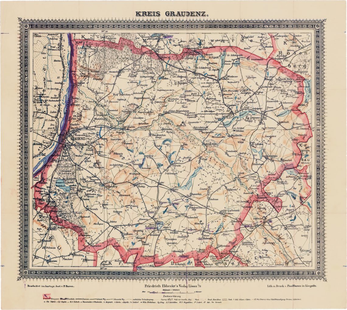 Karte vom Kreis Graudenz - Rechenberg Historia